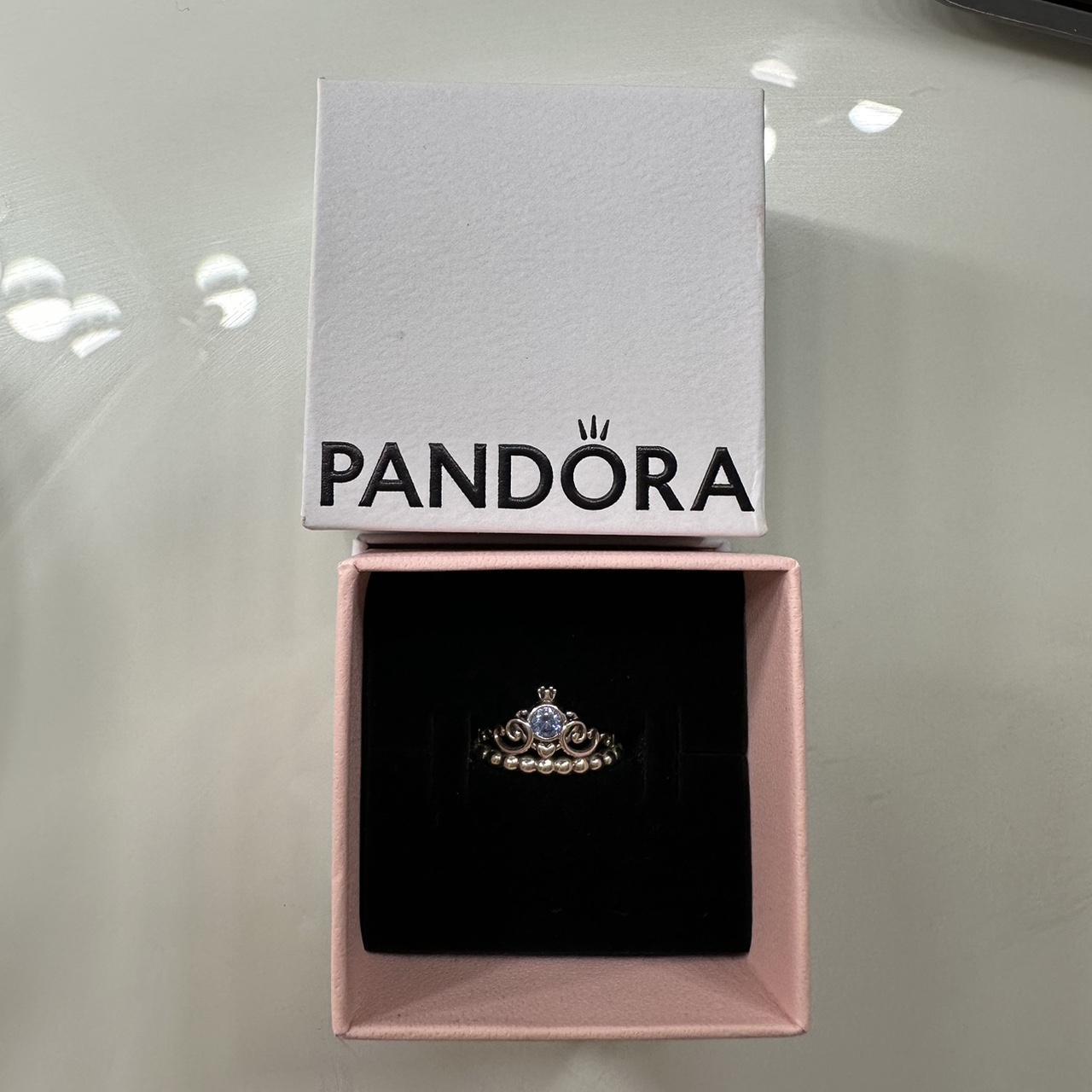 pandora’s disney cinderella blue tiara ring +... - Depop