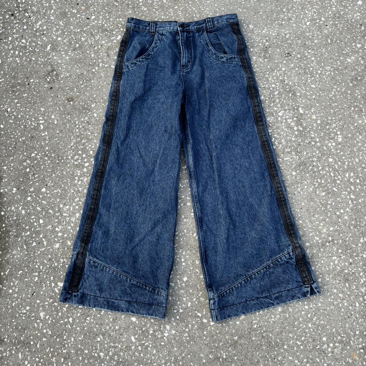Limited Baggy Liquid Lagoon Jeans with... - Depop