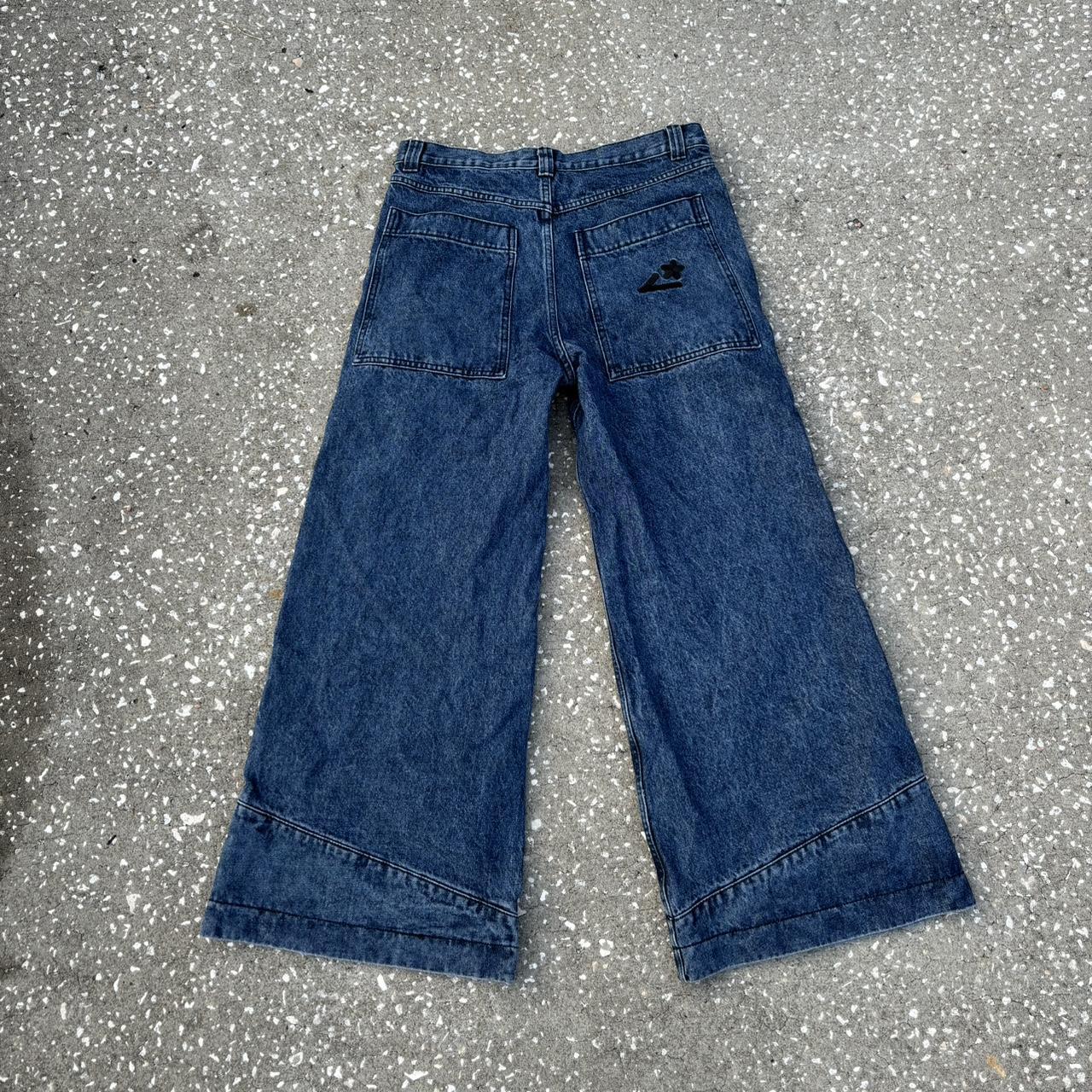 Limited Baggy Liquid Lagoon Jeans with... - Depop