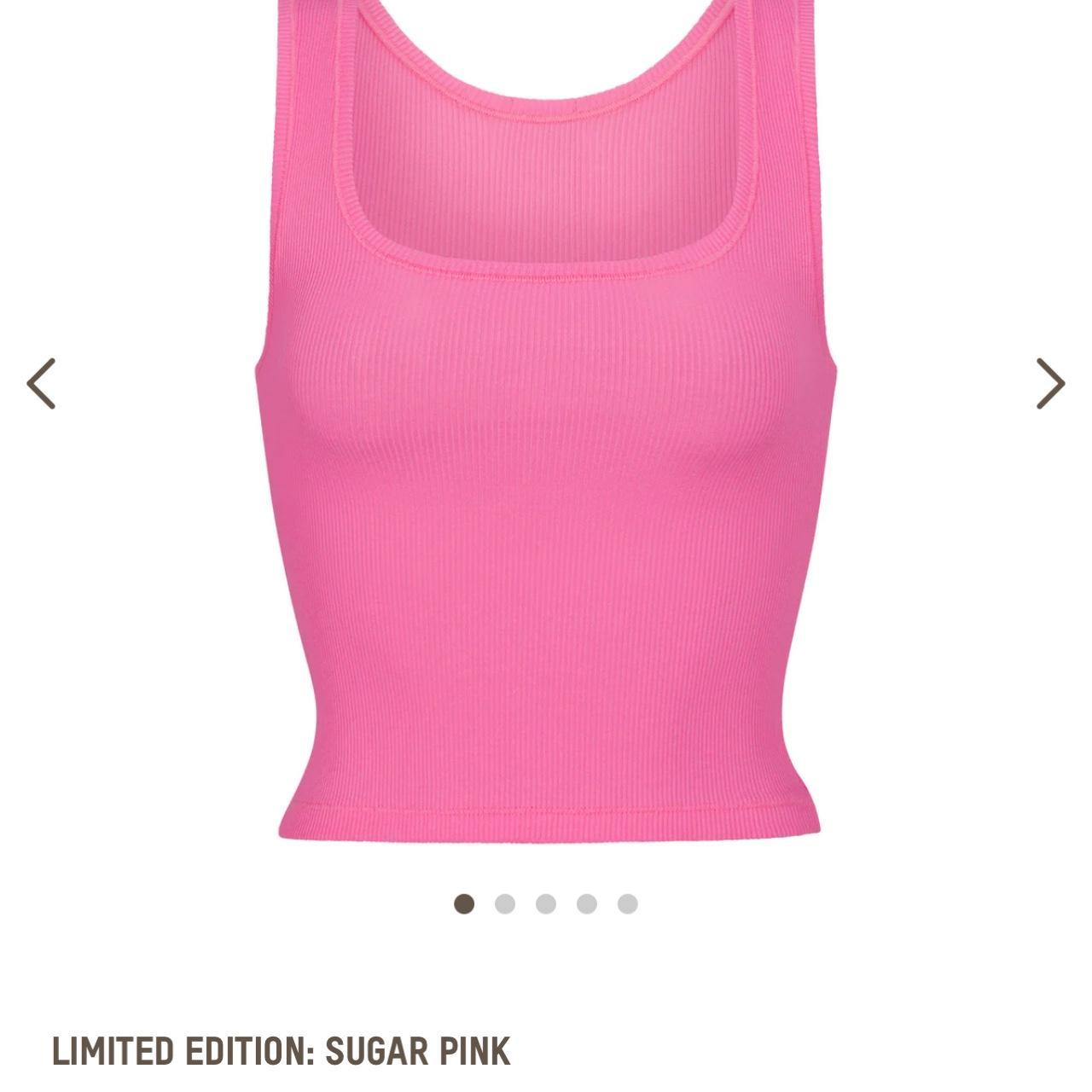 Sugar pink skims tank in medium, Brand new, never... - Depop