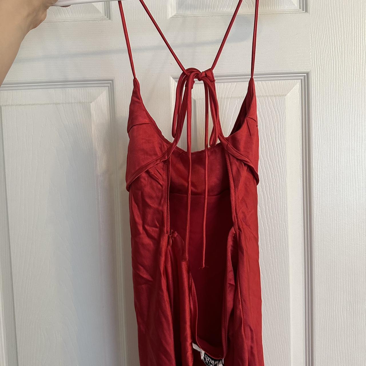 Red ally mini dress princess polly Never worn SIZE... - Depop
