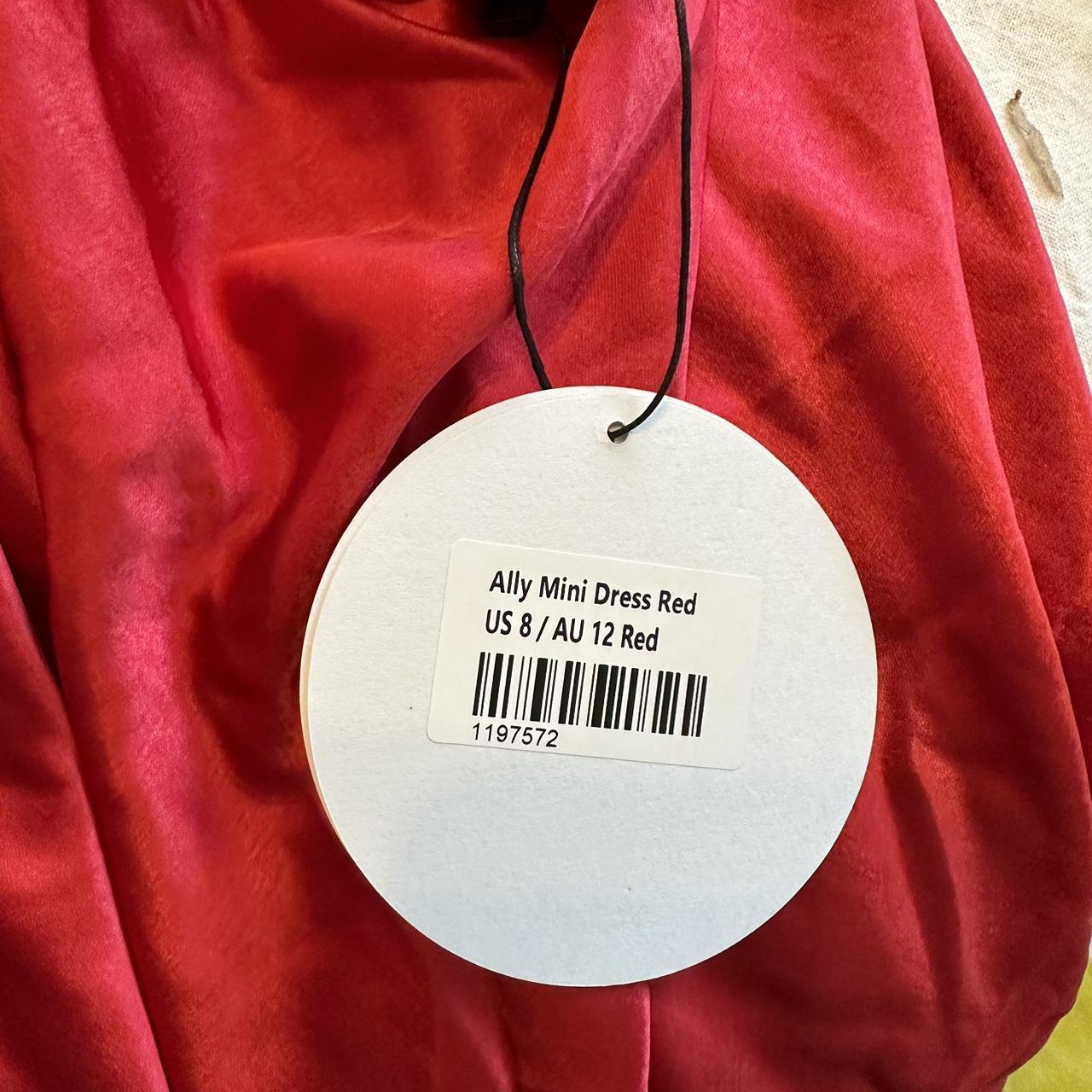 Red ally mini dress princess polly Never worn SIZE... - Depop