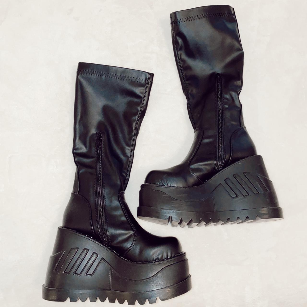 ֎Demonia Disco Revolution “Stomp 200” Platform... - Depop