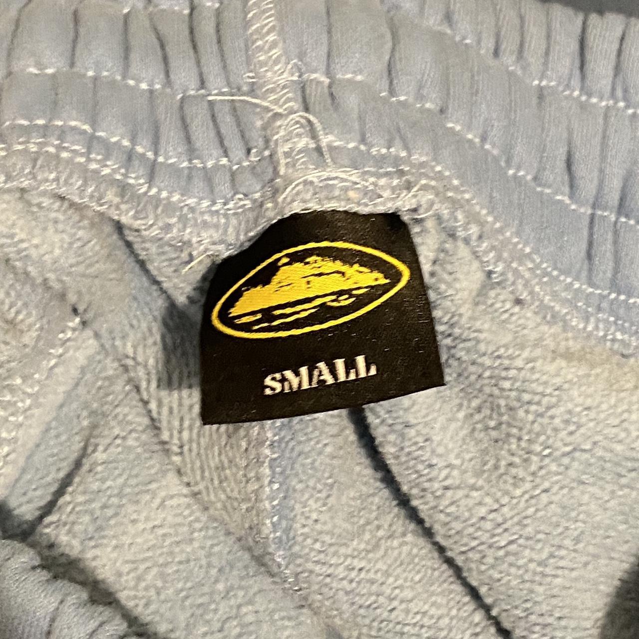 Corteiz baby blue track pants -only worn... - Depop