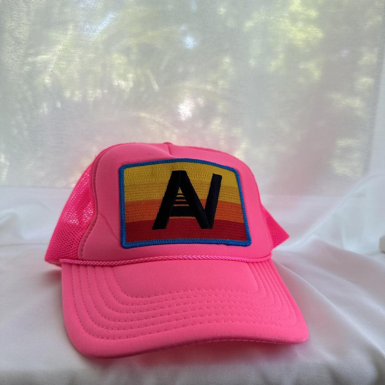 bright pink aviator nation baseball hat cap mesh - Depop
