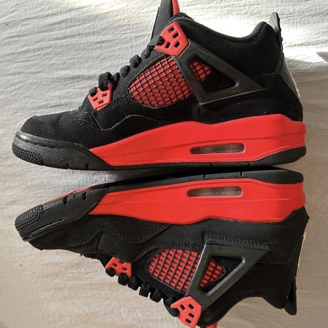 Jordan Black and Red Trainers | Depop