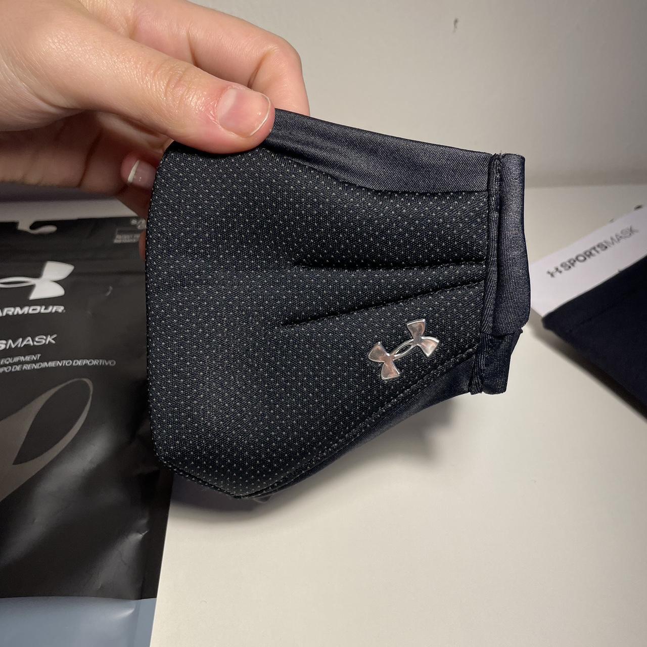 Under Armour Black and Silver Face-masks | Depop