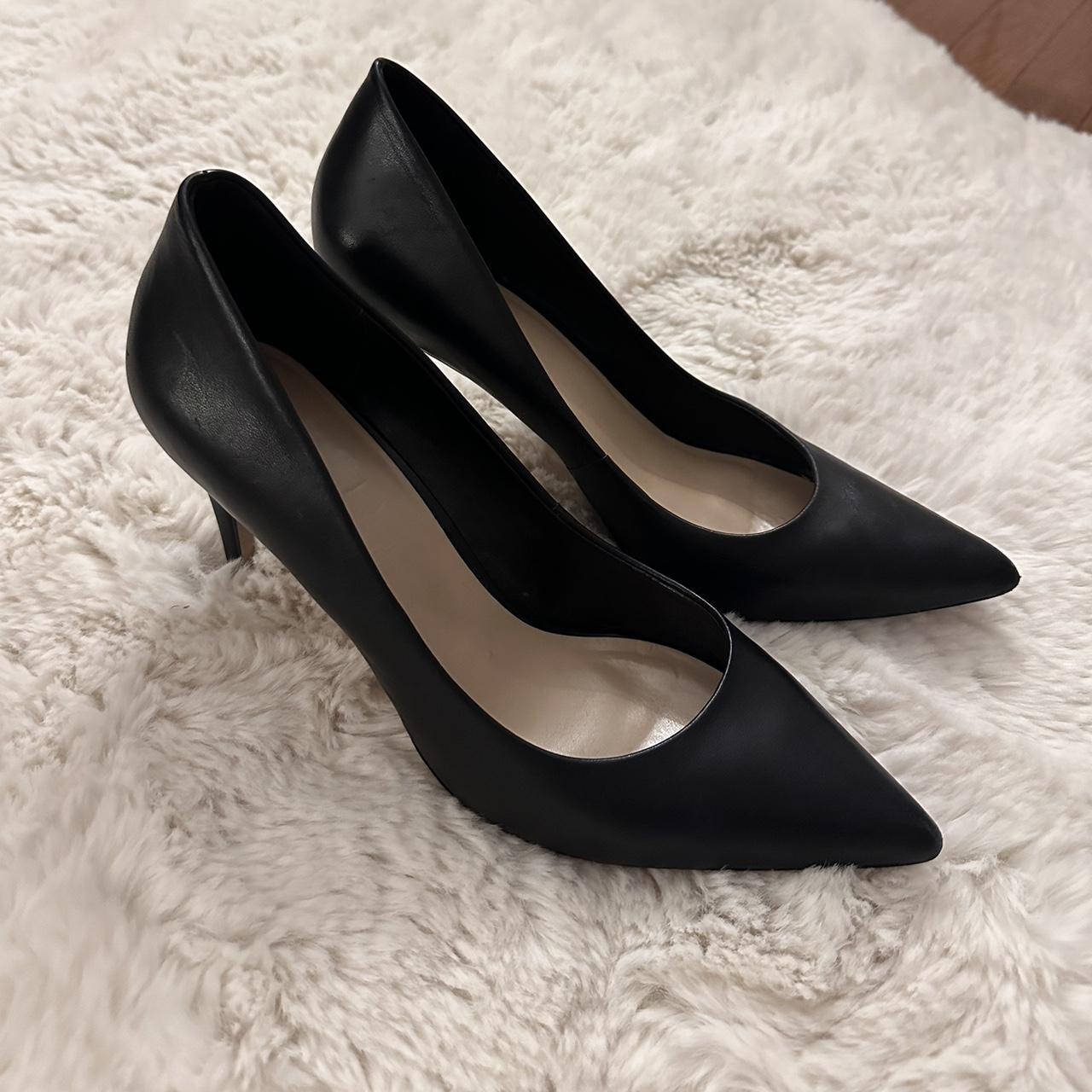 black classic heels covered toe - Depop