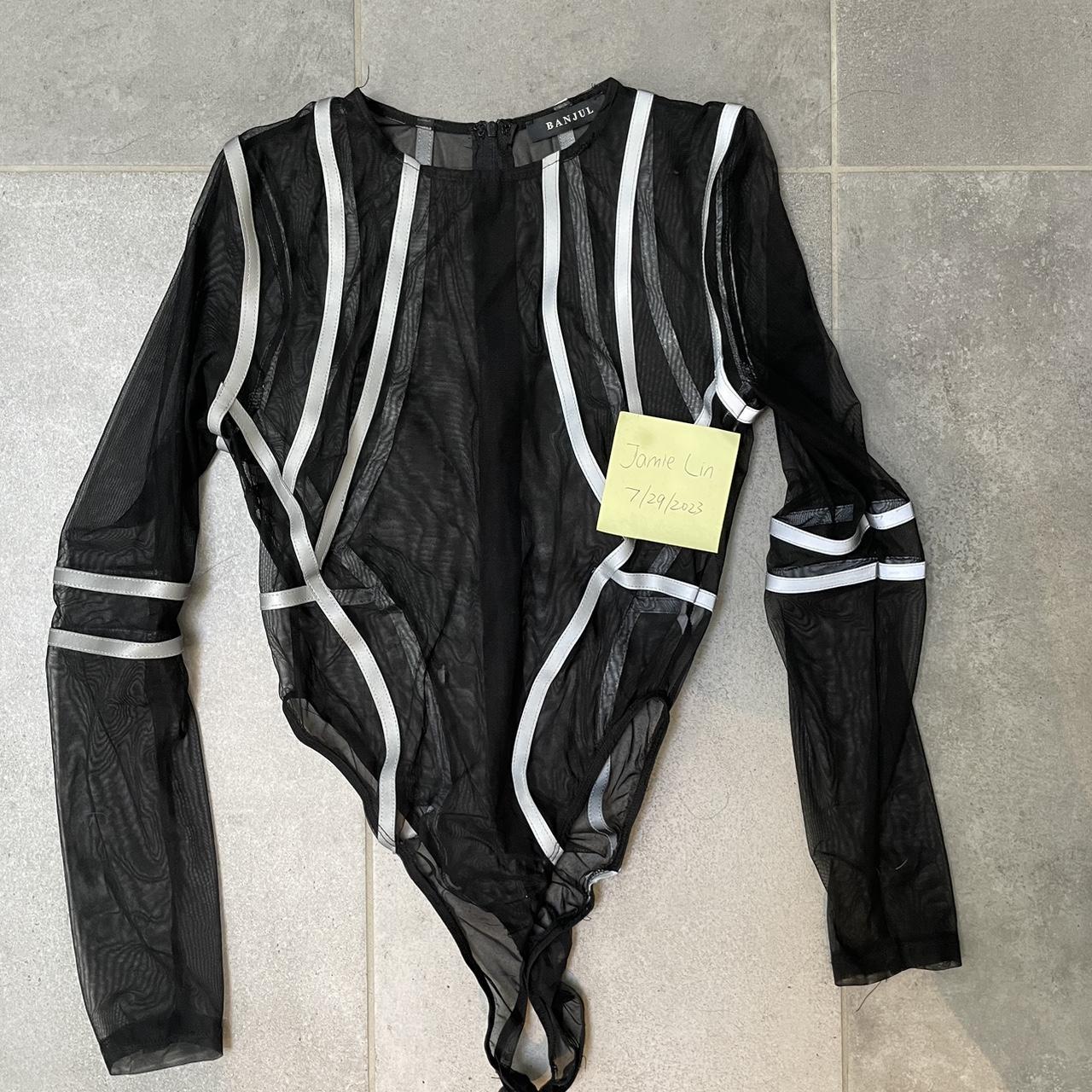 Iheartraves ihr mesh reflective bodysuit #ravewear... - Depop