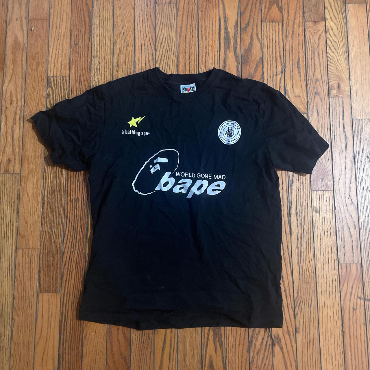 BAPE World Gone Mad Bape black and yellow... - Depop