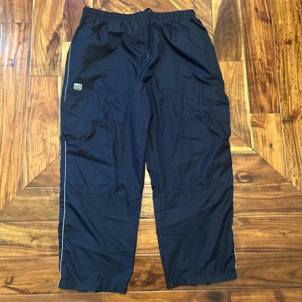 SICK Y2K STARTER TRACK PANTS SUPER BAGGY LOOSE FIT... - Depop