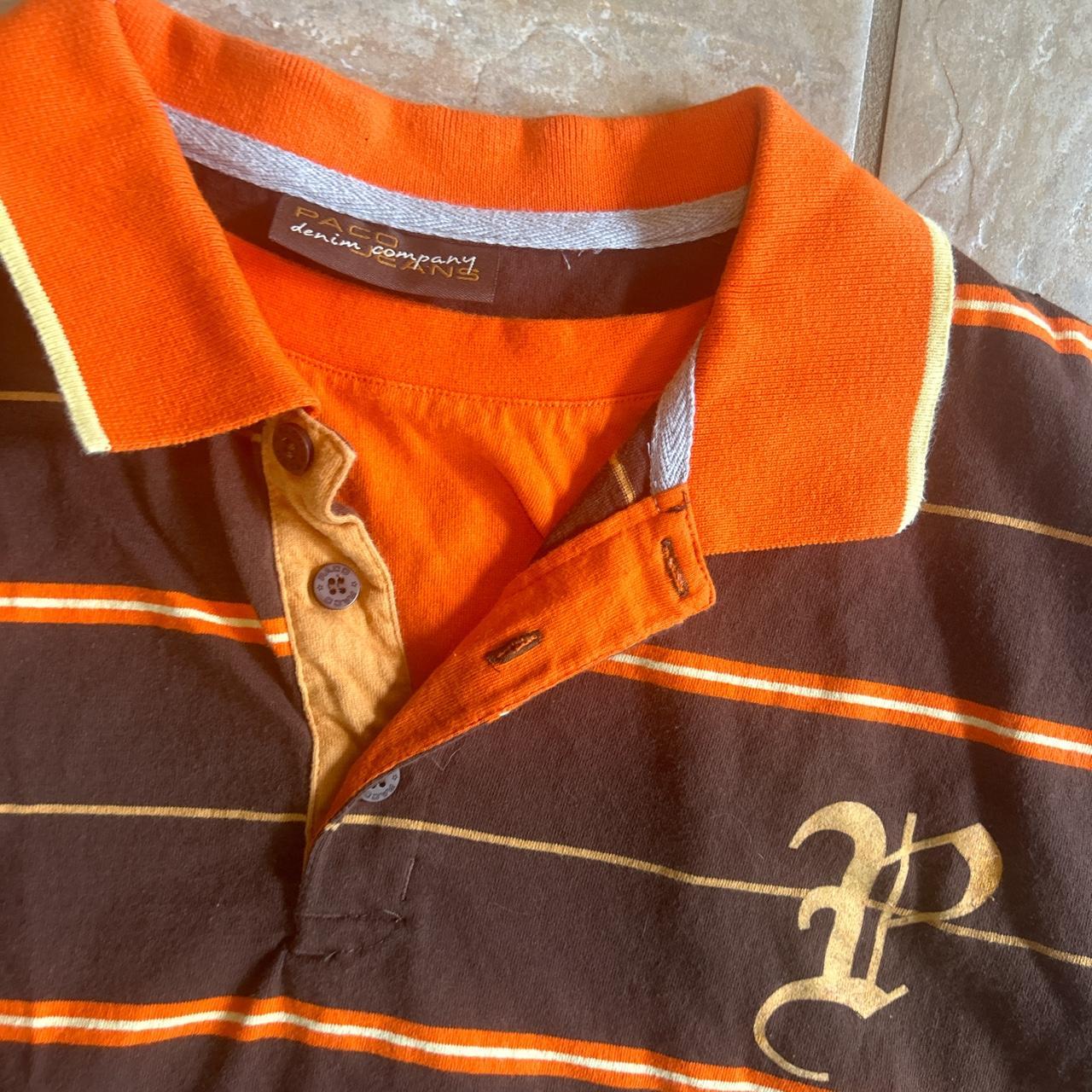 Paco Men's Brown and Orange Shirt | Depop