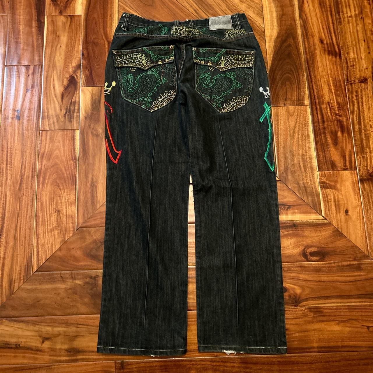 INSANE RED APE JEANS CYBERY2K JESSIE PINKMAN GRUNGE... - Depop