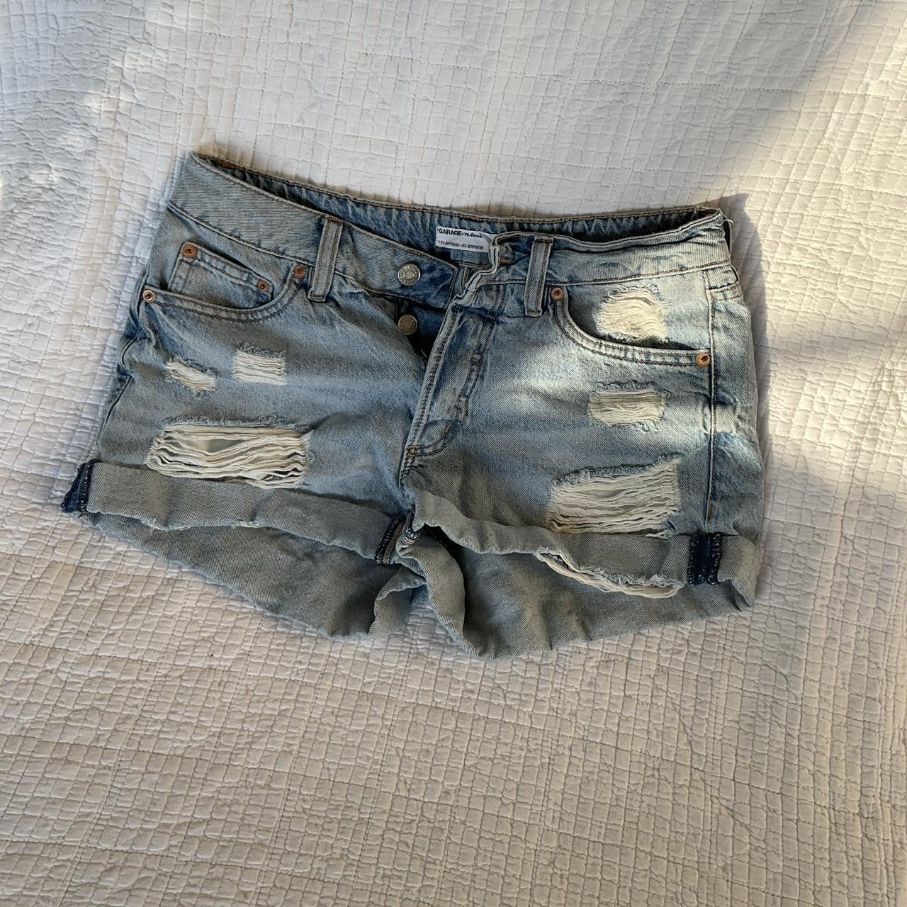 Garage boyfriend distressed denim shorts. Message me... | Depop