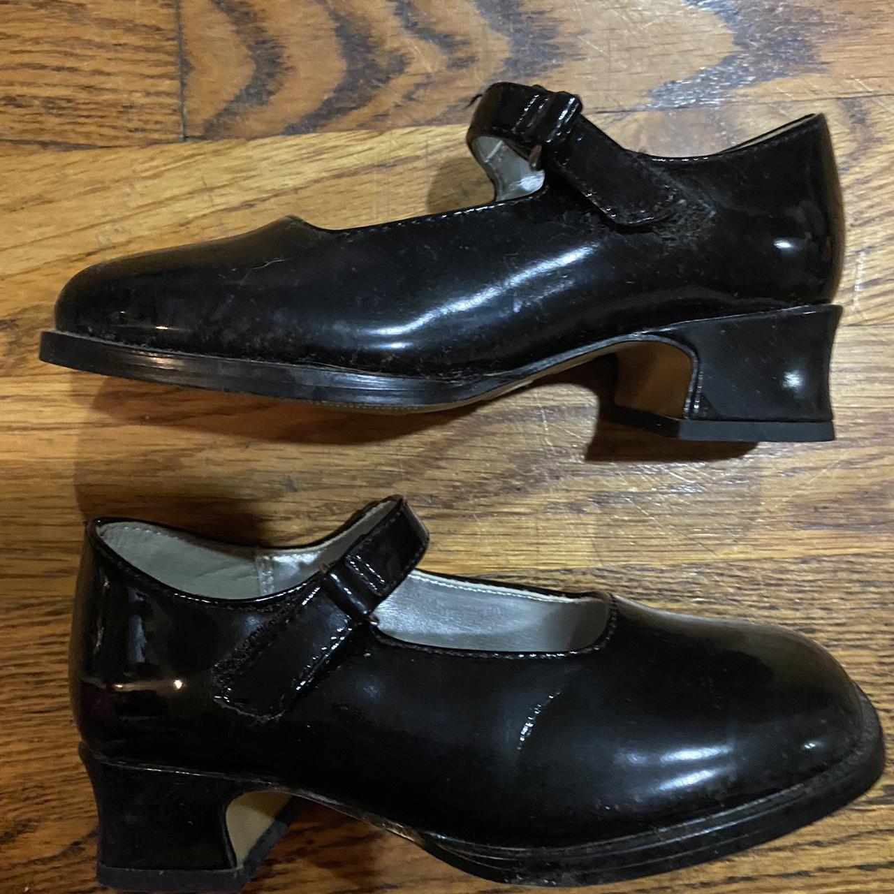 Gently used kids connection black dress shoes Size... - Depop