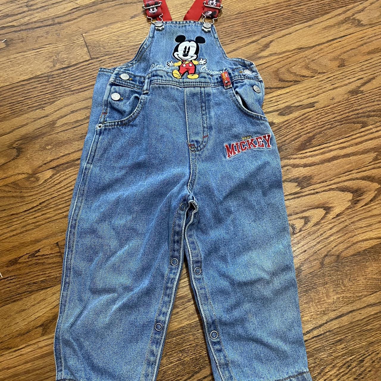 Vintage Disney baby Mickey overalls Size 24 months... - Depop