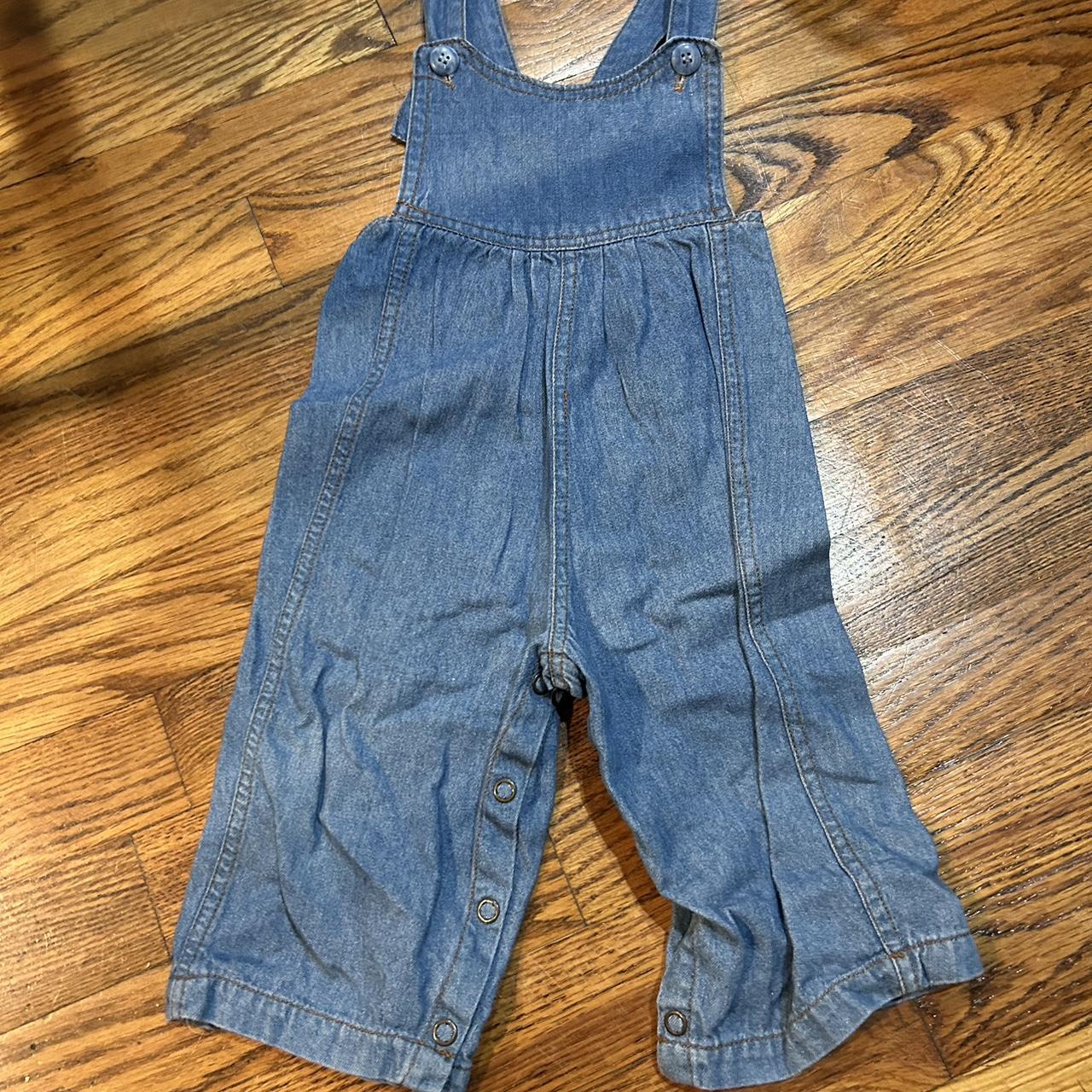 Basic Editions denim overalls Size 12 months From... - Depop