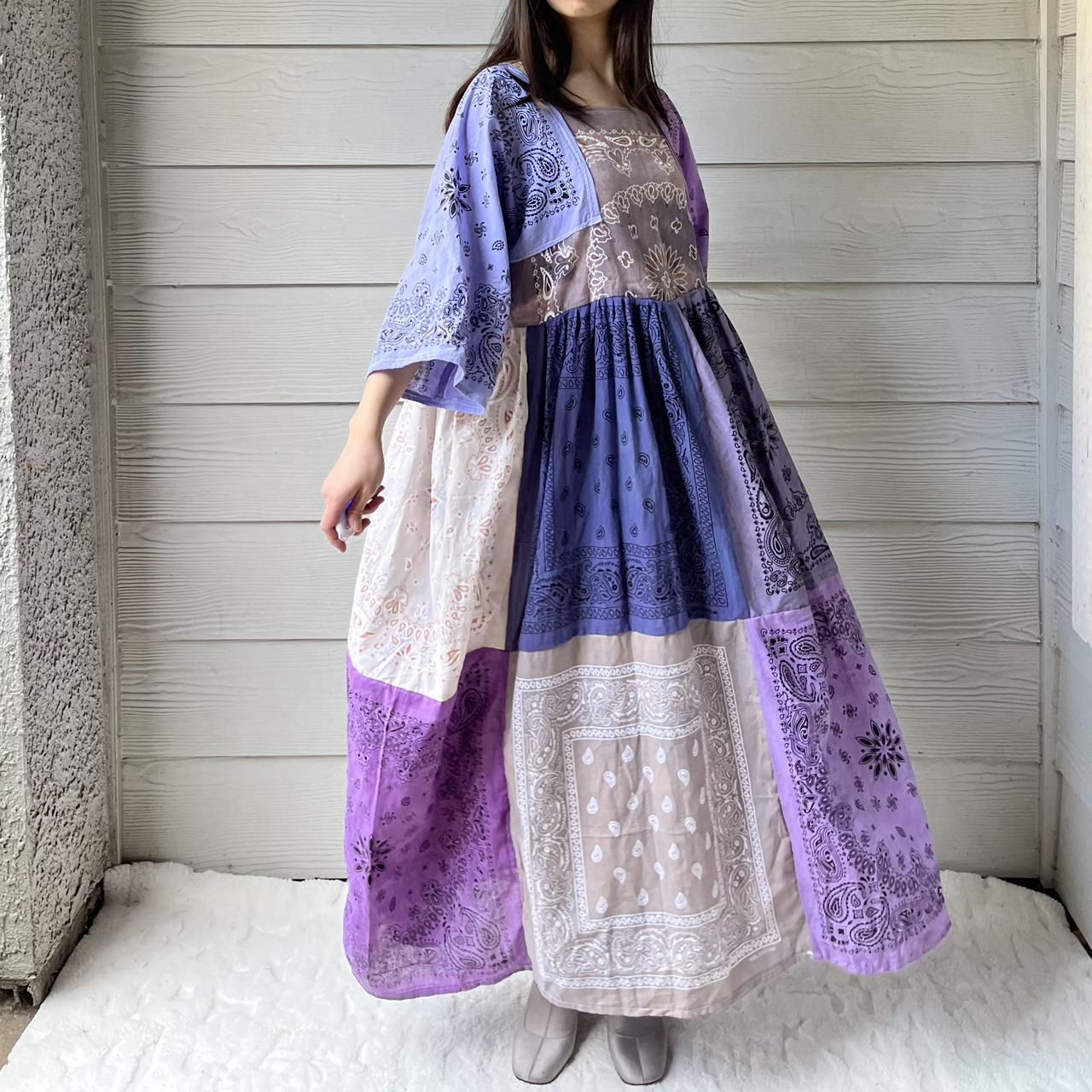 Handmade Earthy Bandana Dress SKU 01297 100%... - Depop