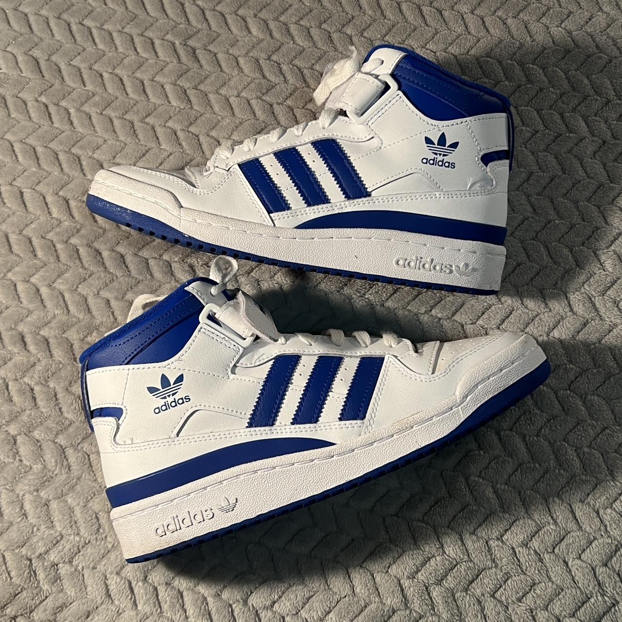 Woman’s Adidas forum 84 mid -blue ★Size 7 but fit... - Depop