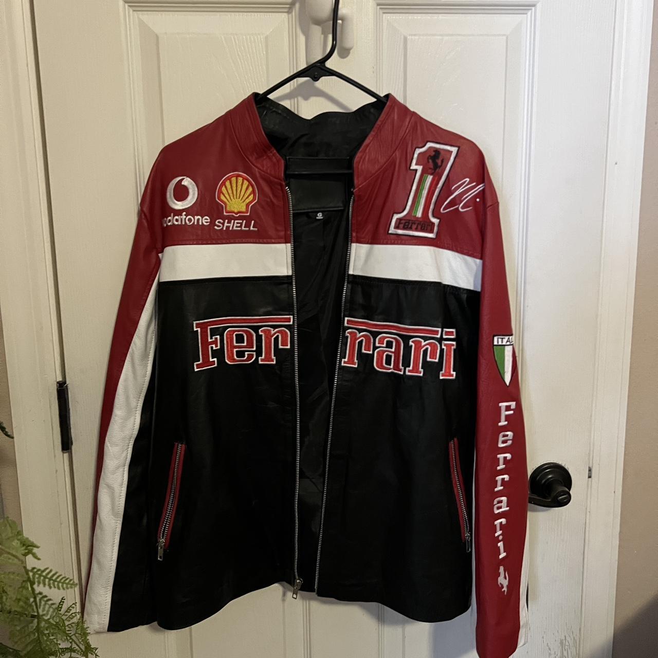Ferrari leather jacket ★Size large bought and... - Depop