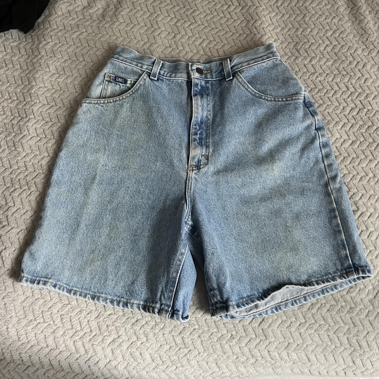 Denim jorts ★Lee shorts size 12 Length: 18 Waist... - Depop