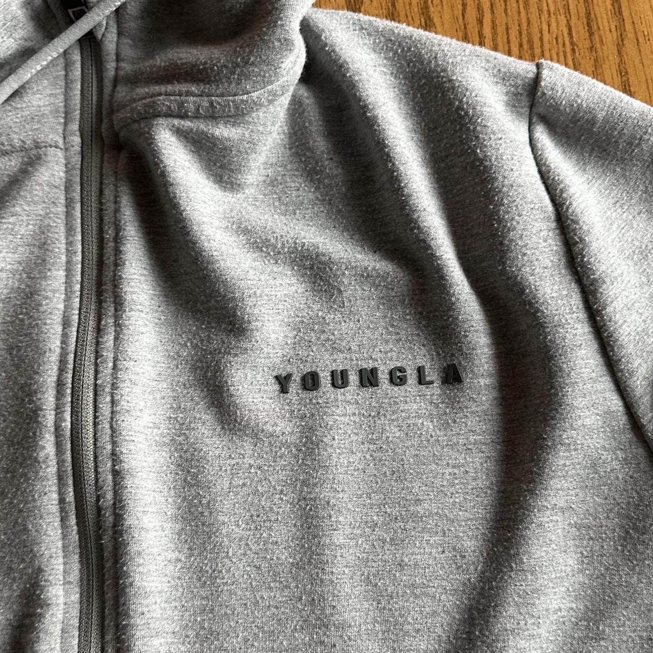 Grey YoungLa zip up. It’s a size xl and it’s a more... - Depop