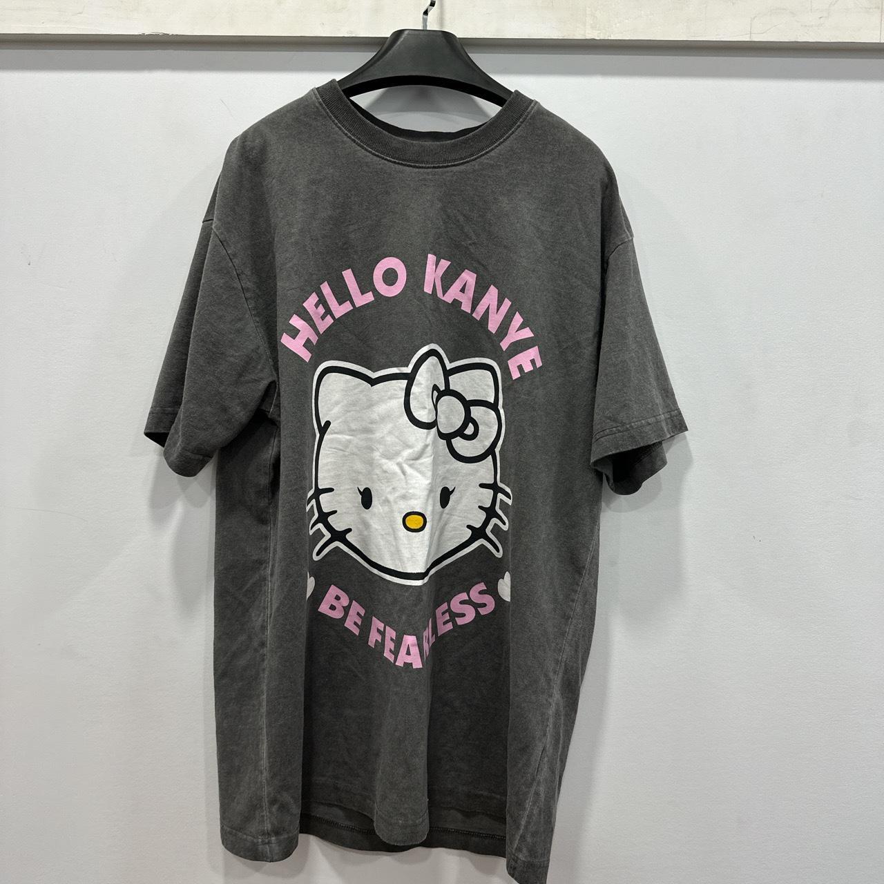 Hello Kitty X Kanye tee Tag says Medium Fits... - Depop