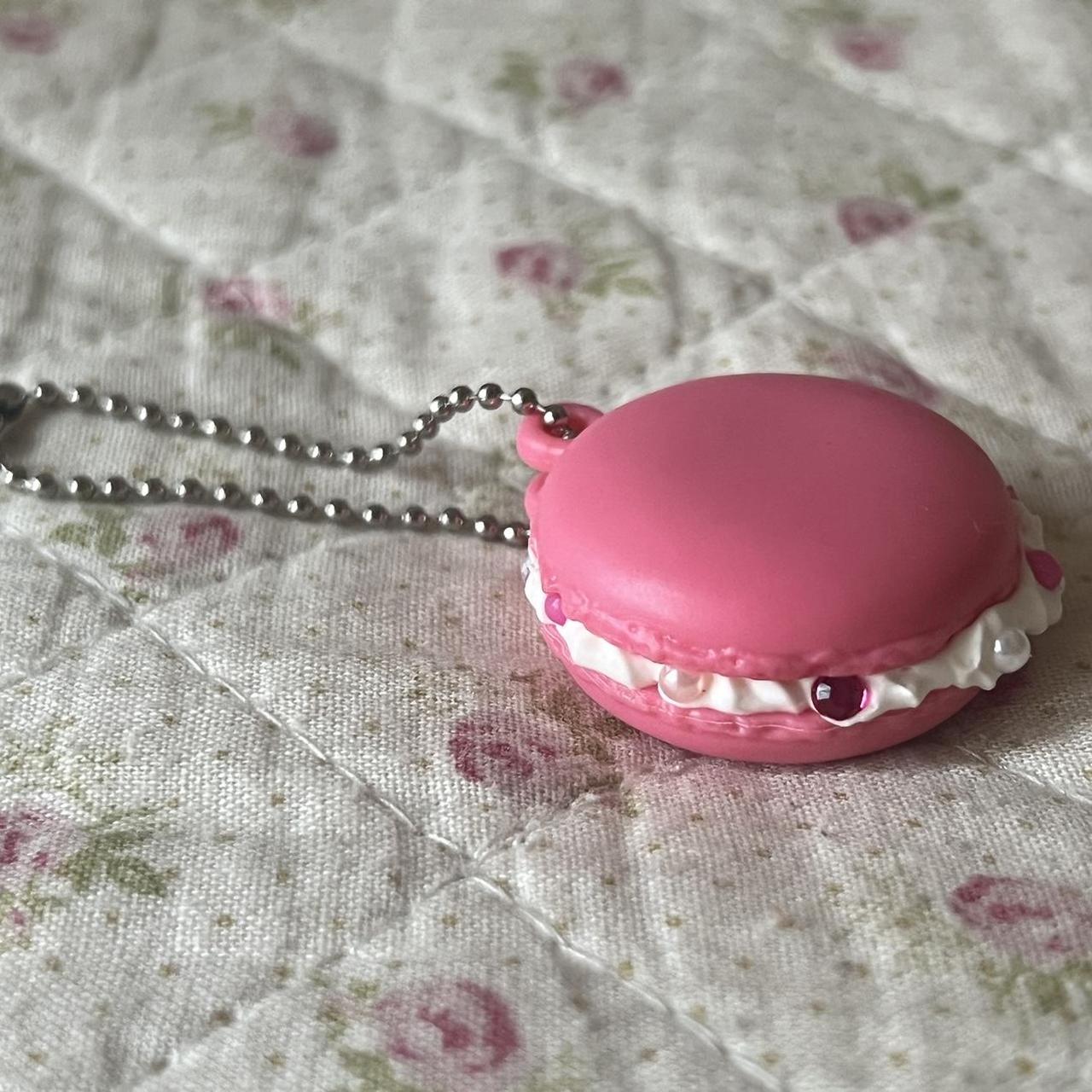 macaroon deco den keychain handmade with love, hot... - Depop