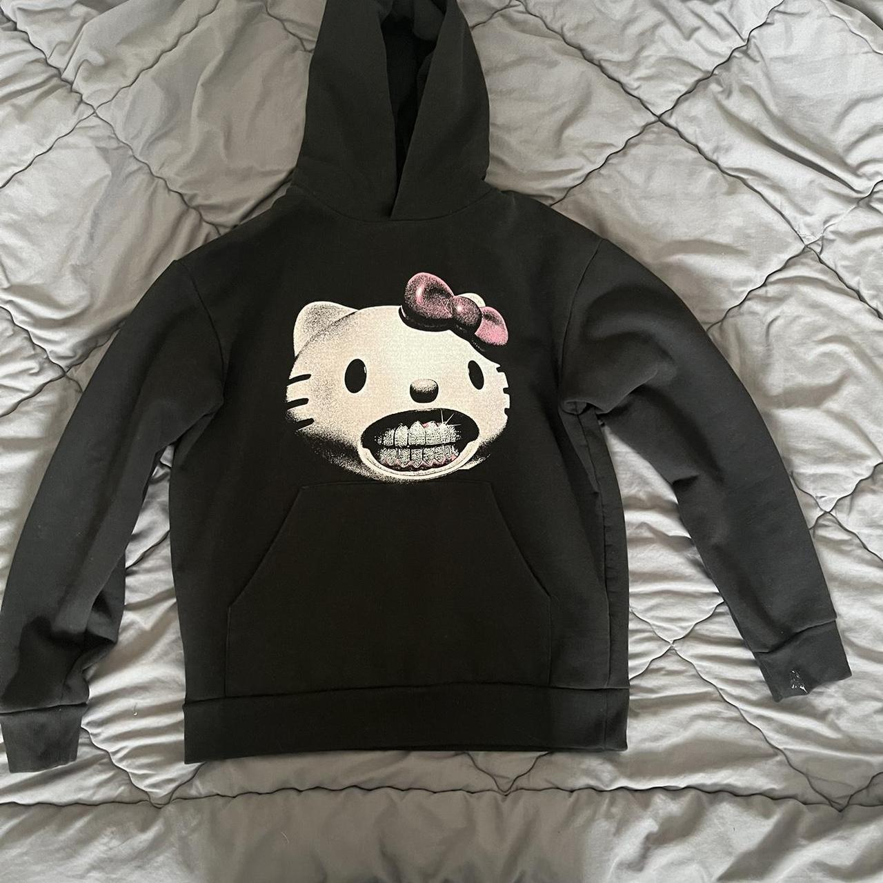 Fire hello kitty with grills Hoodie Nice fit Big hood - Depop