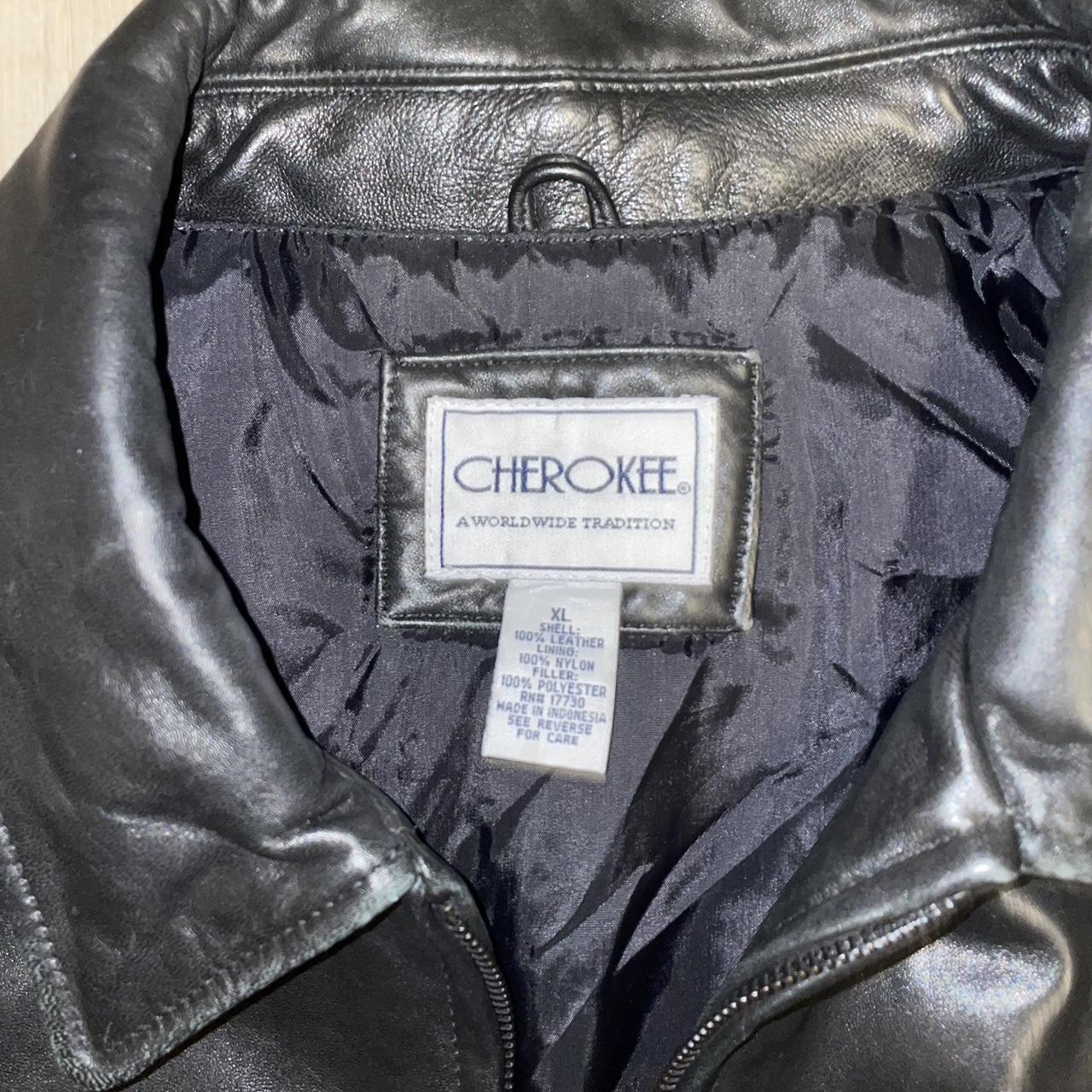 Cherokee Men's Black and Grey Jacket | Depop