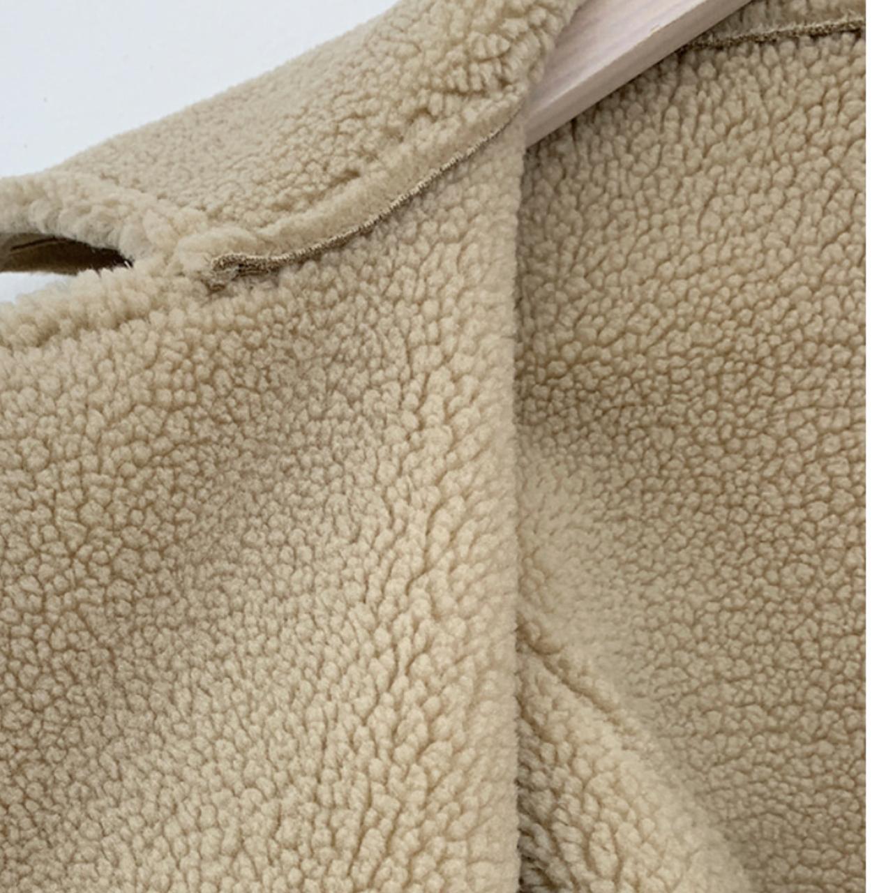 cropped dumble shearling jacket made in korea worn... - Depop