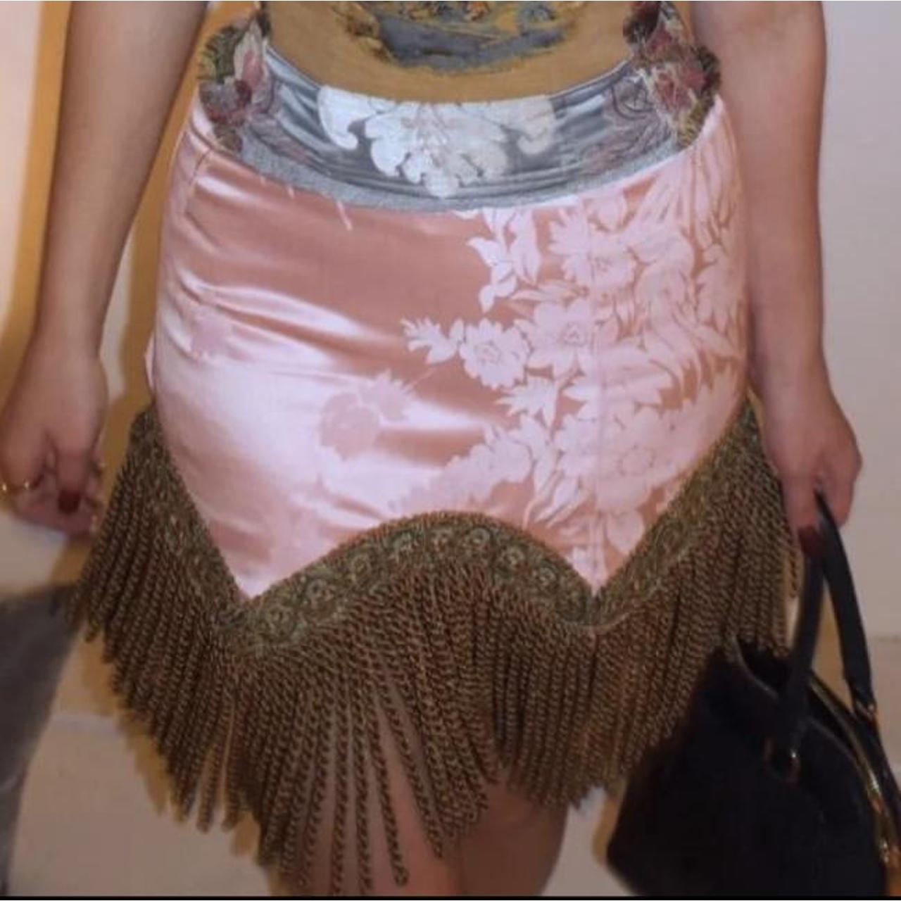 Kristin Mallison skirt made with 1940s satin - Depop