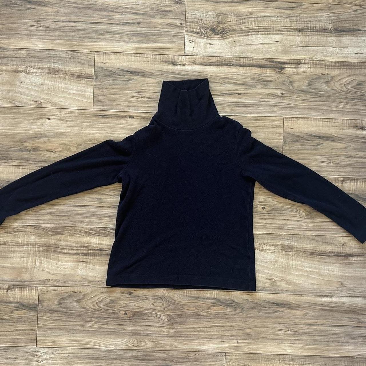 -small dark navy blue turtle neck -has been worn a... - Depop