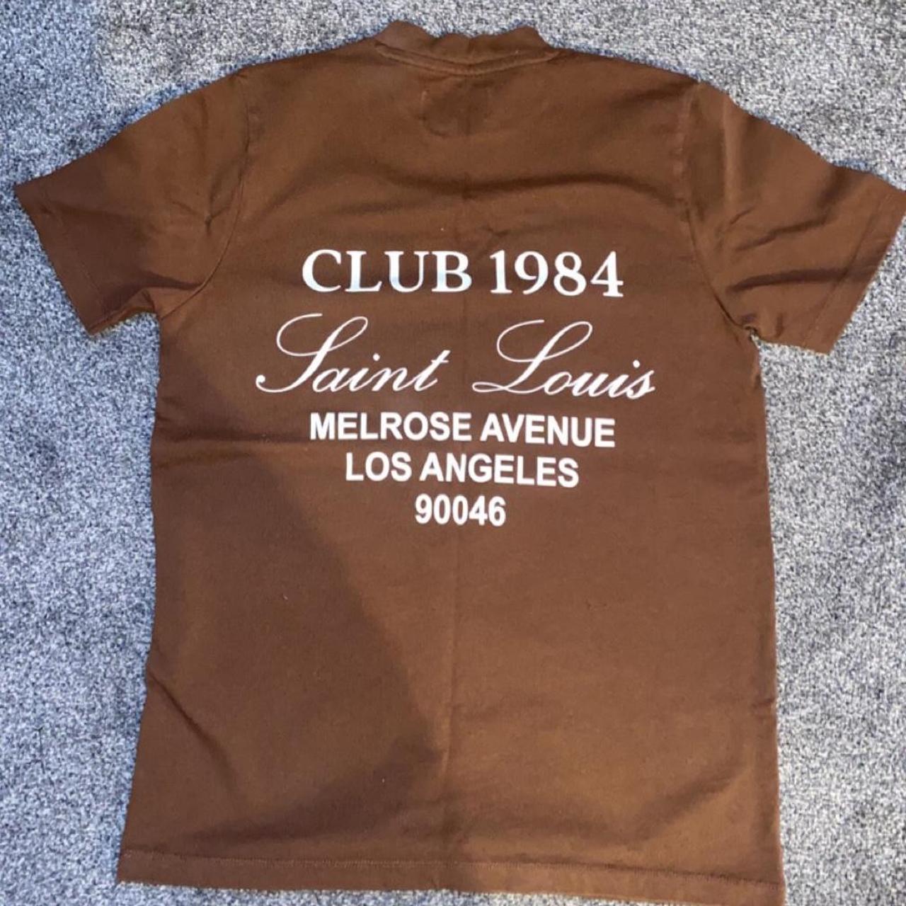 Club 1984 T-shirt Brown Size XS Never worn - Depop