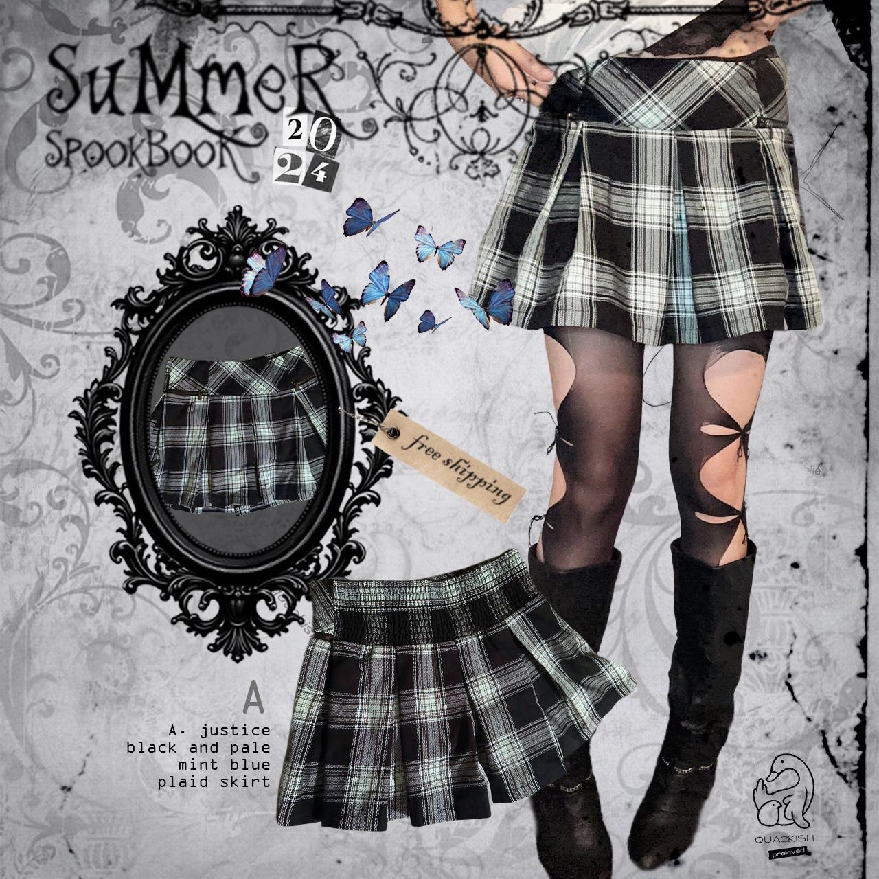 Y2K HORROR GAME PROTAGONIST// JUSTICE (GIRLS) BLACK... - Depop