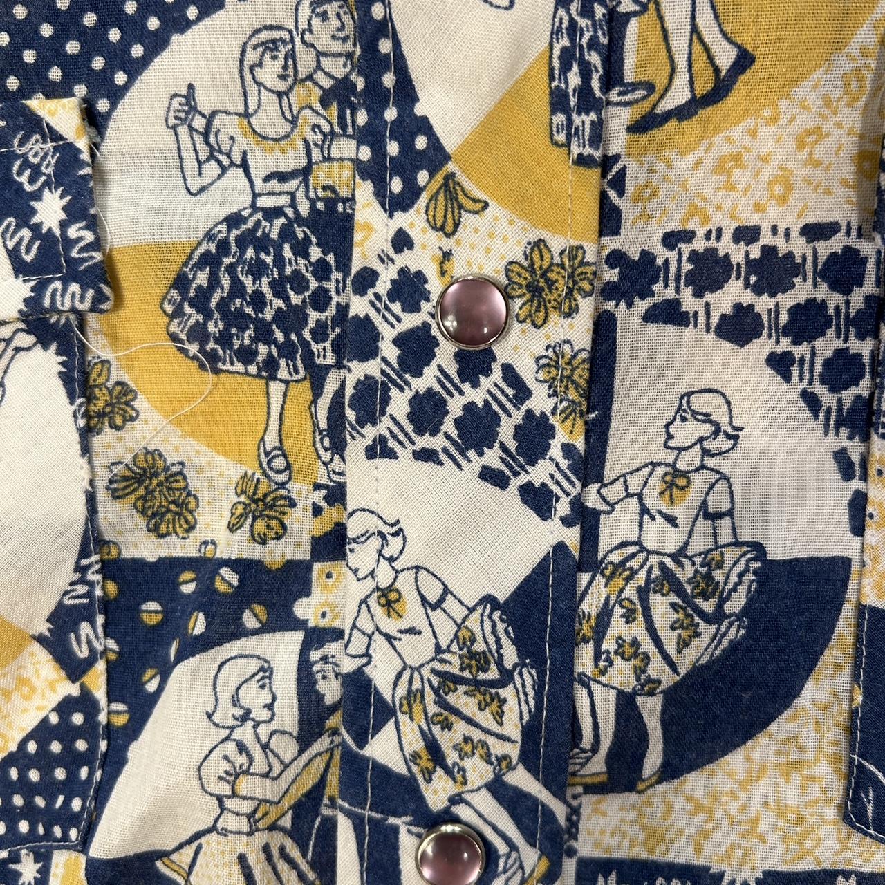 Vintage Rare 1970's H Bar C Long Tail Button Up... - Depop