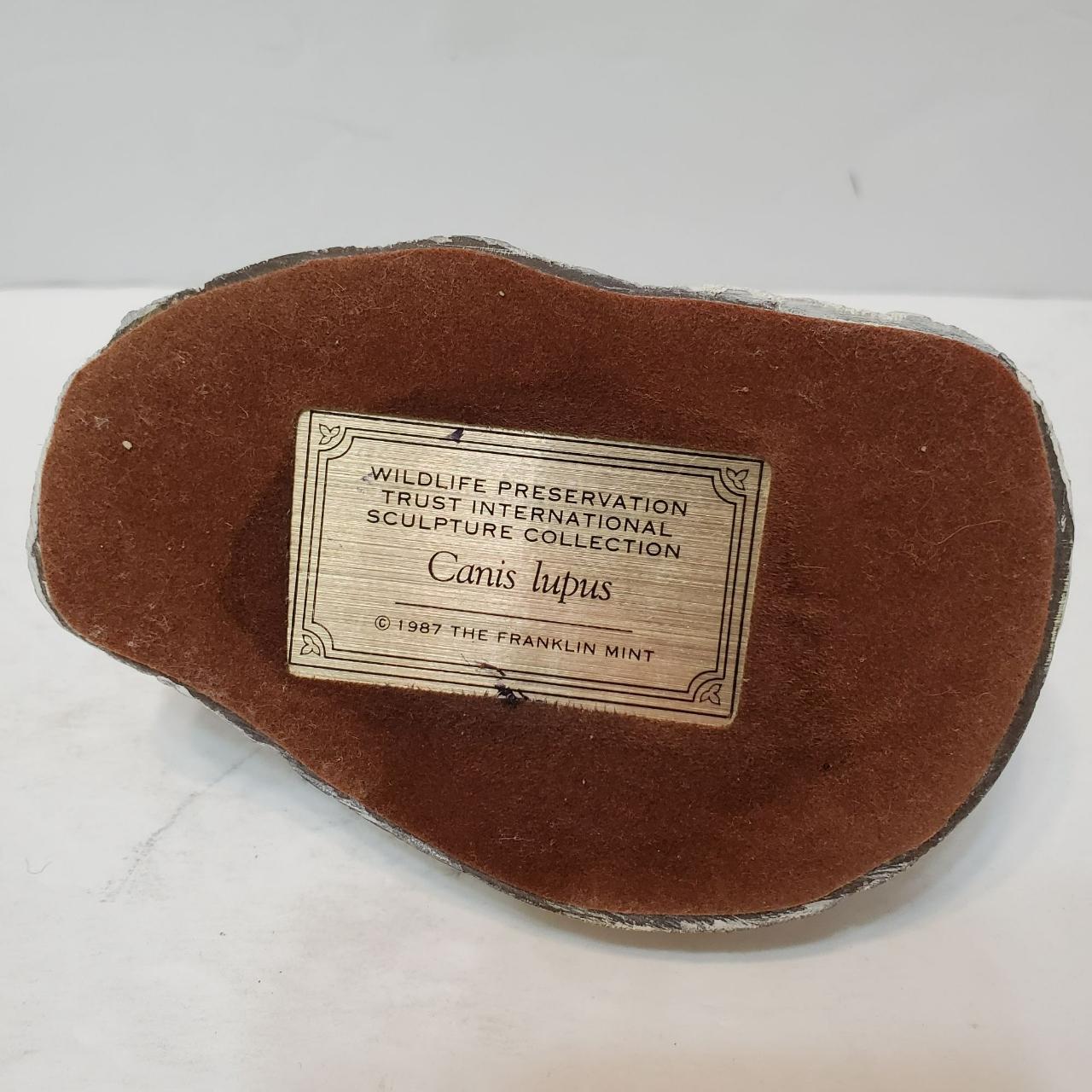 This vintage Franklin Mint Canis Lupus Wolf Figurine... - Depop