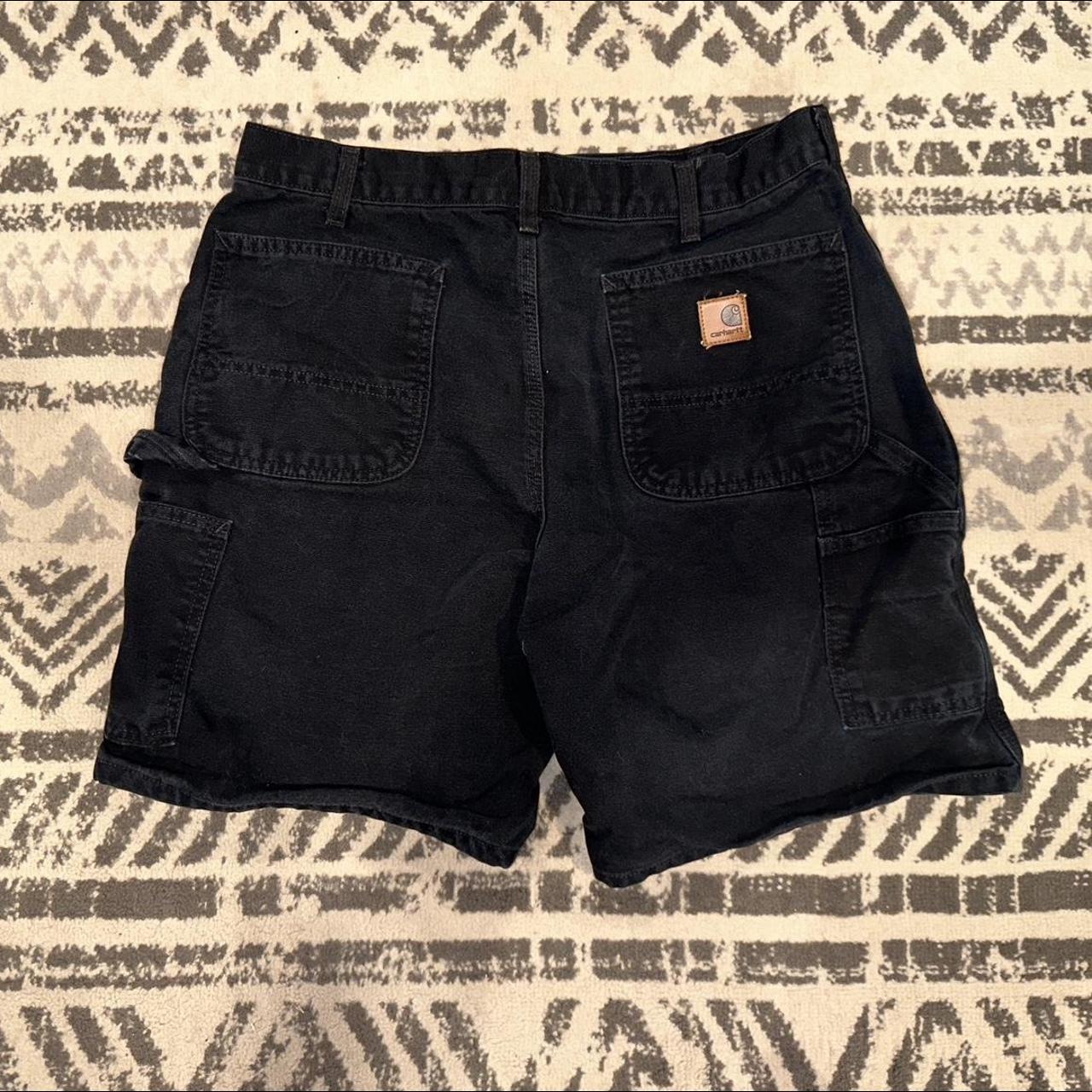 Vintage Black Carhartt Carpenter Shorts Men’s... - Depop