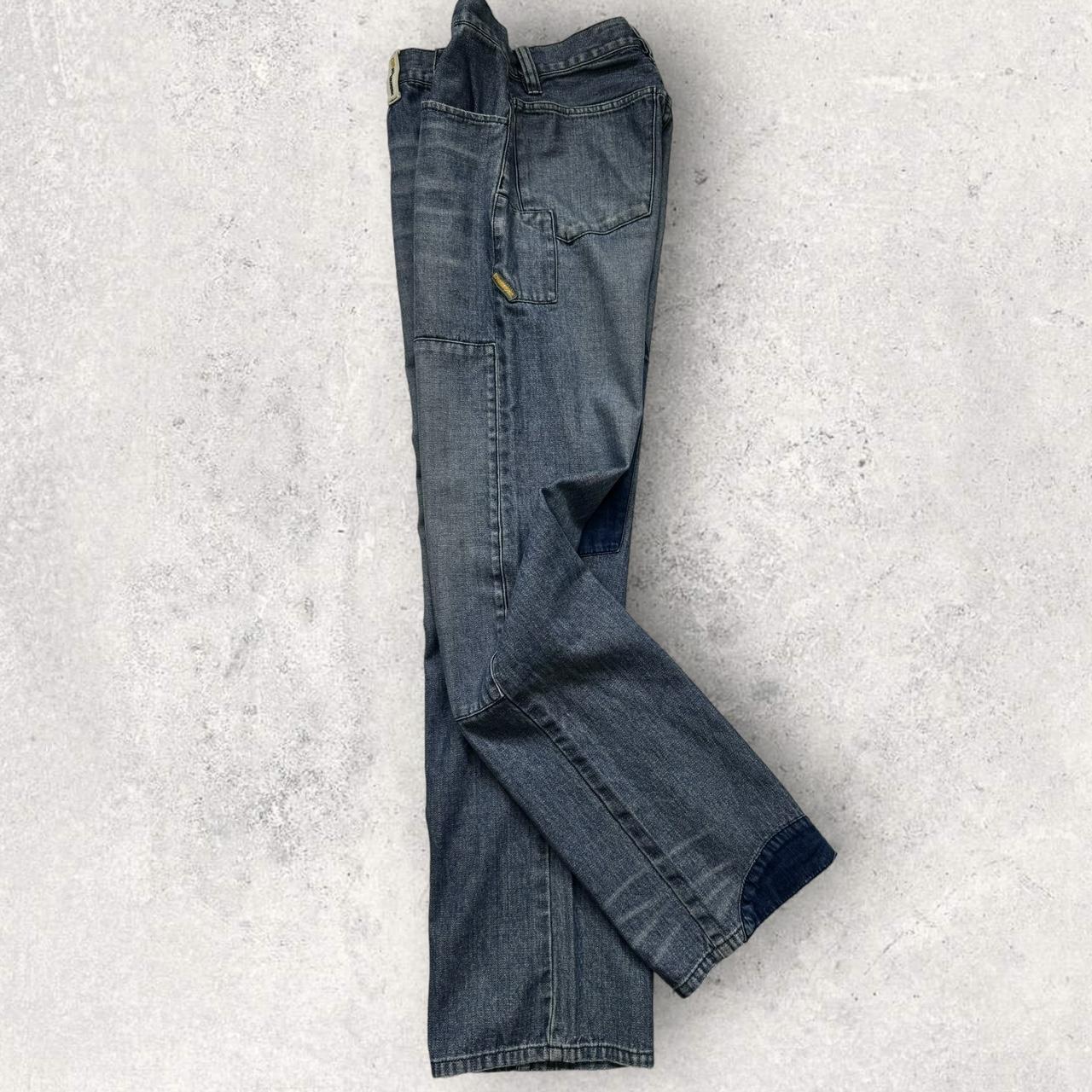 Y2K Alphanumeric Skateboard Denim Size 28 - Depop