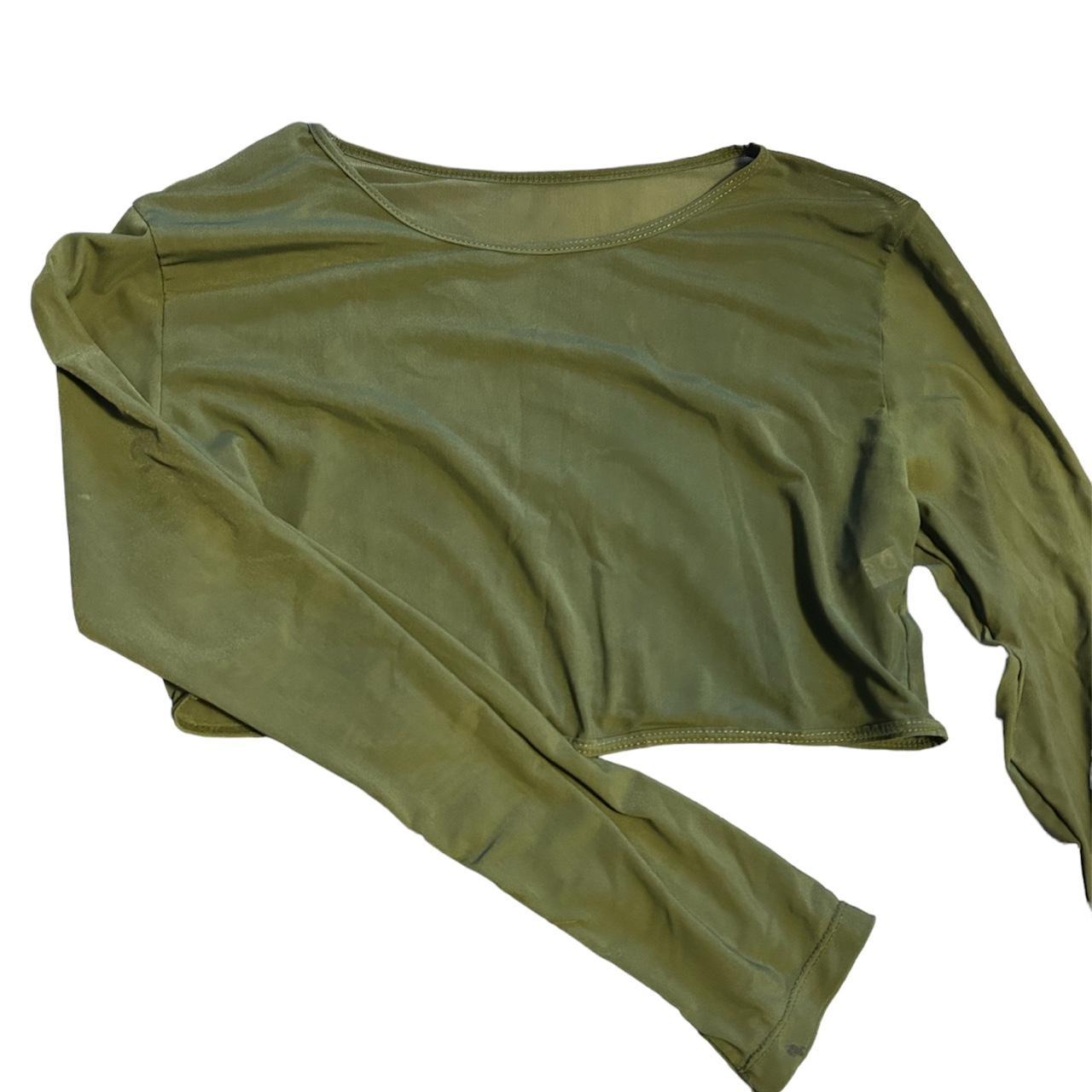 Cute green mesh top! Fits size medium to small. Is... - Depop