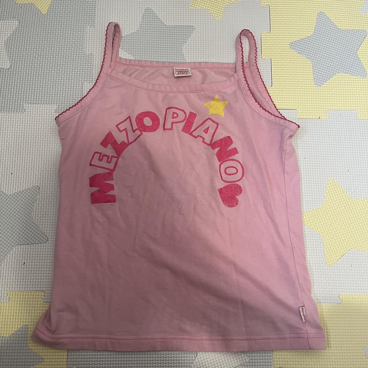 Super cute pink mezzo piano tank top please dm... | Depop
