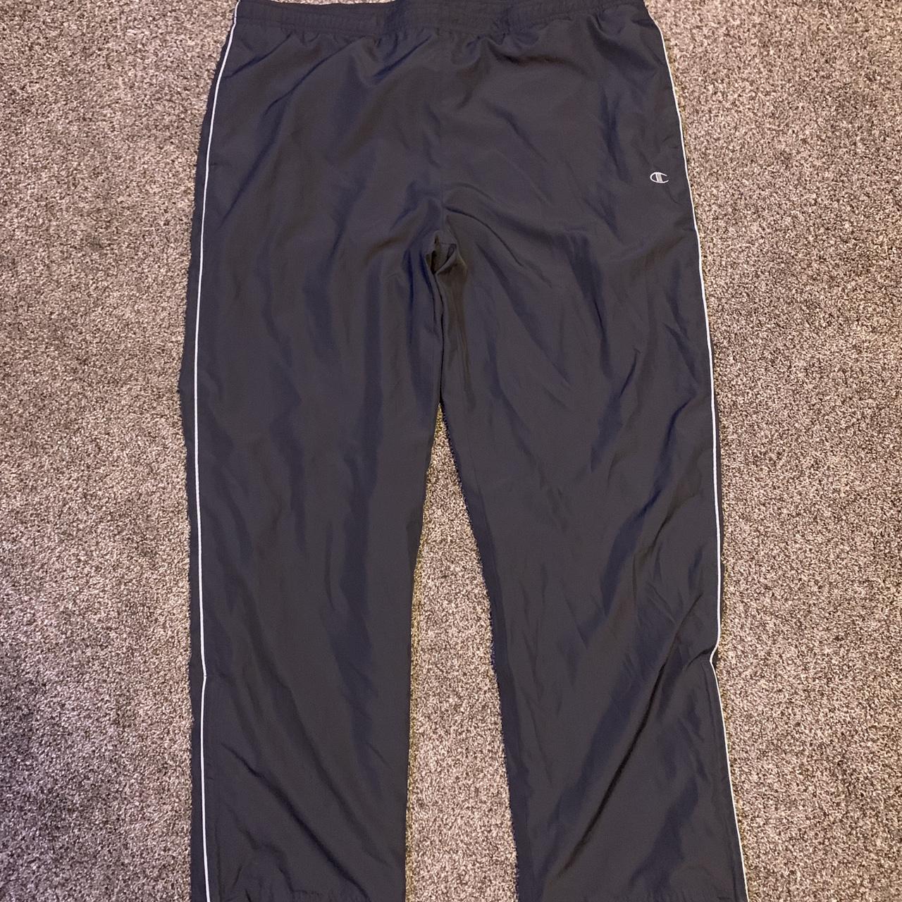 Gray champion track pants with no flaws - Depop