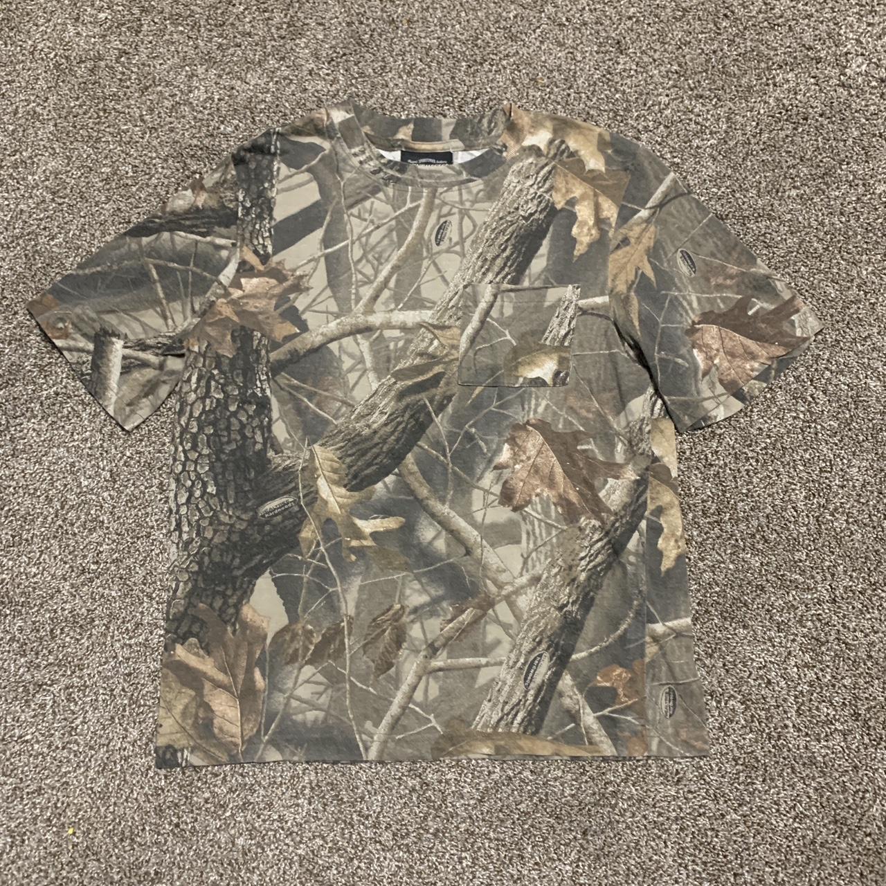 Winchester camo pocket T-shirt with no size tag so... - Depop