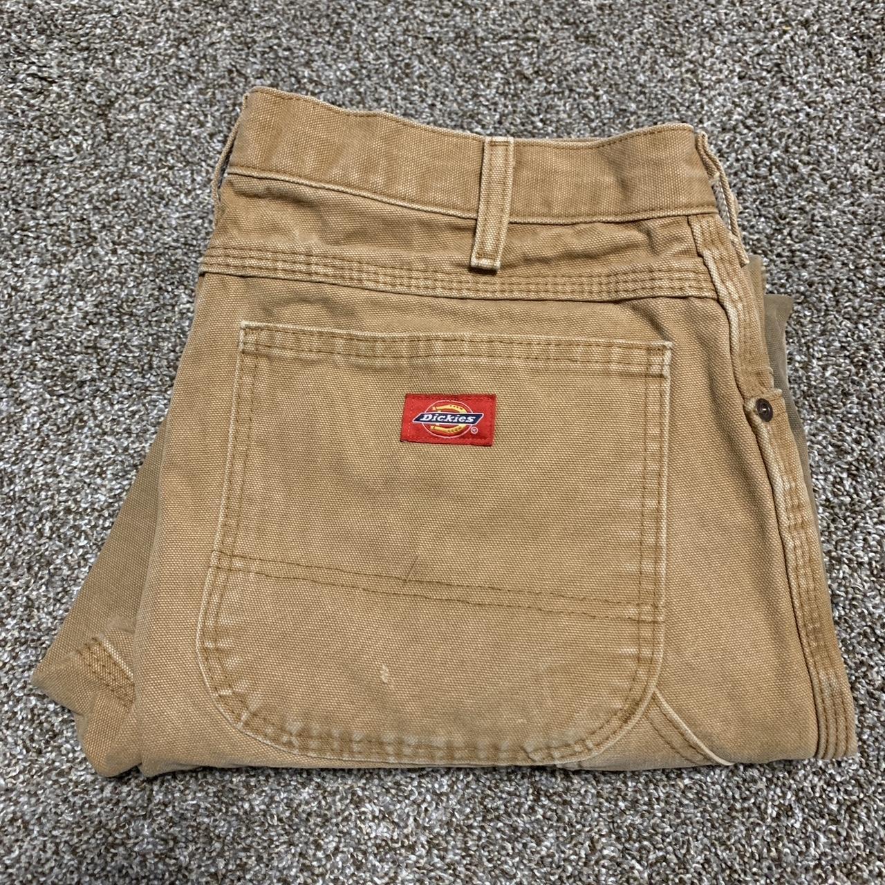 Dickies Carpenter pants with wild front distressing,... - Depop