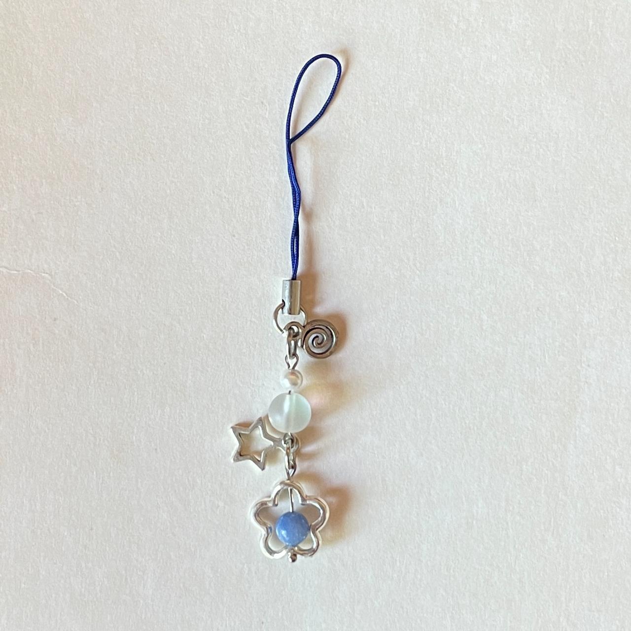 blue floral star phone charm ☆ handmade with love ☆... - Depop