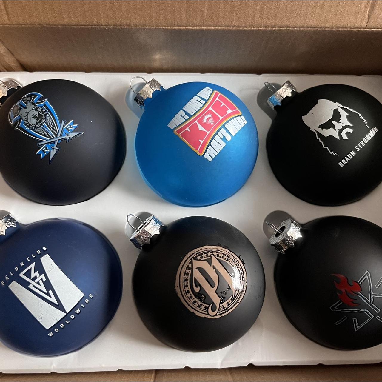 WWE Set of 6 Glass Ball Christmas Ornaments Finn... - Depop