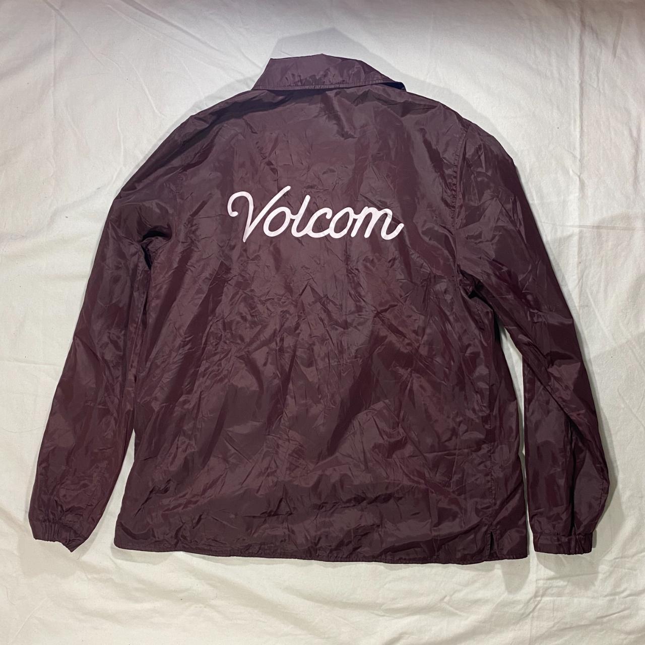 Volcom Men's Burgundy Jacket | Depop