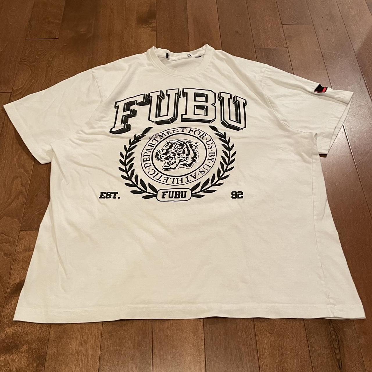 Fubu shirt white Size XL Measurements in photos - Depop