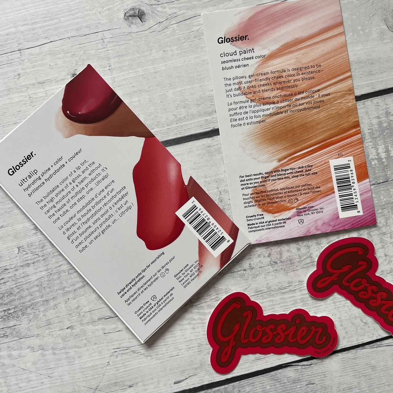 Glossier Cloud Paint + Ultralip samples, with 2x... - Depop