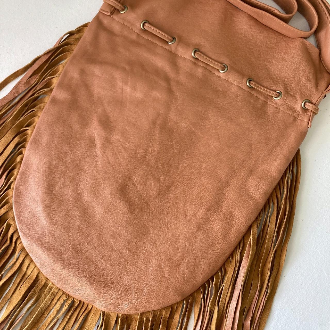Our large rust vegan leather shoulder bag is a... - Depop